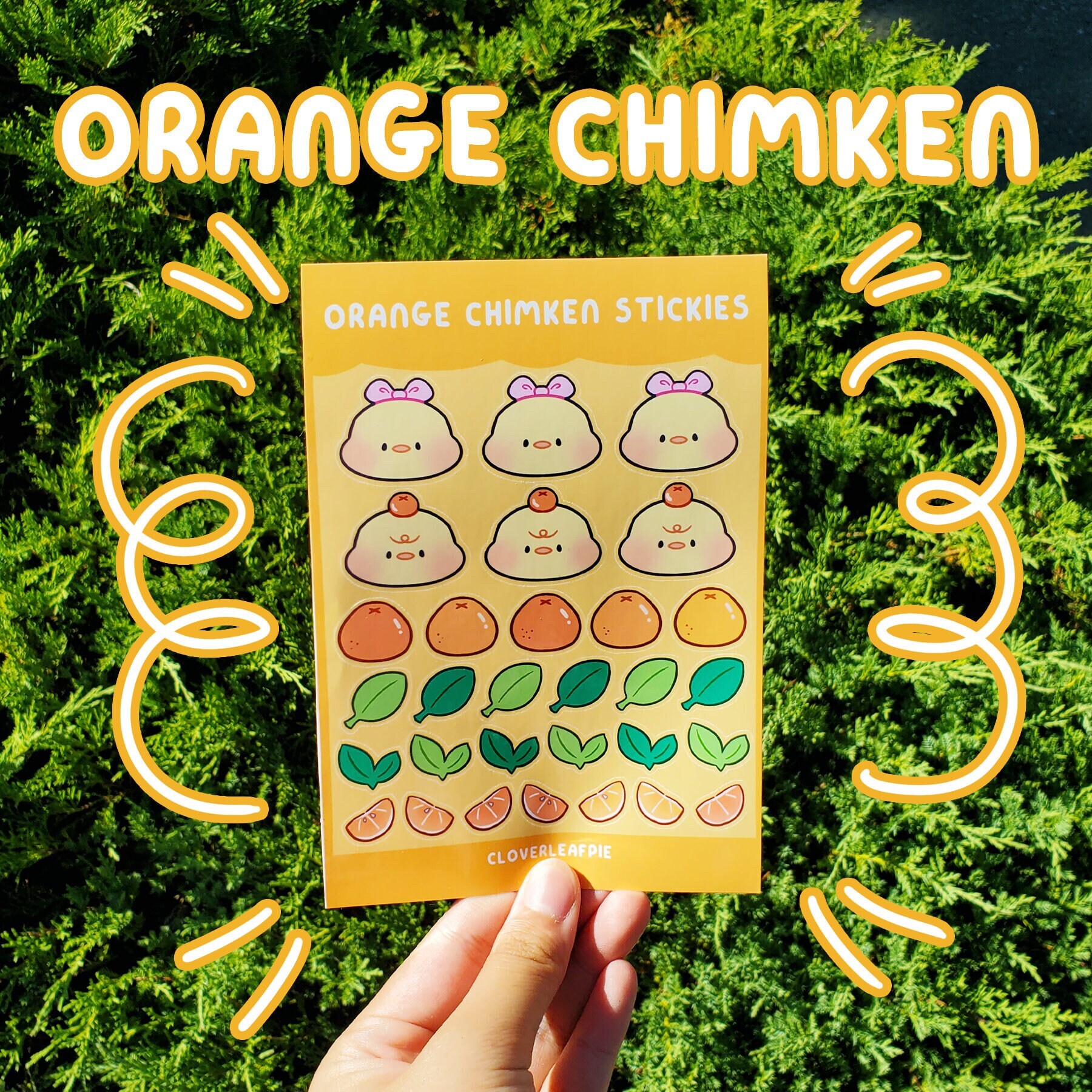Orange Chimken Sticker Sheet | Vinyl Stickers | Bujo Stickers - Etsy