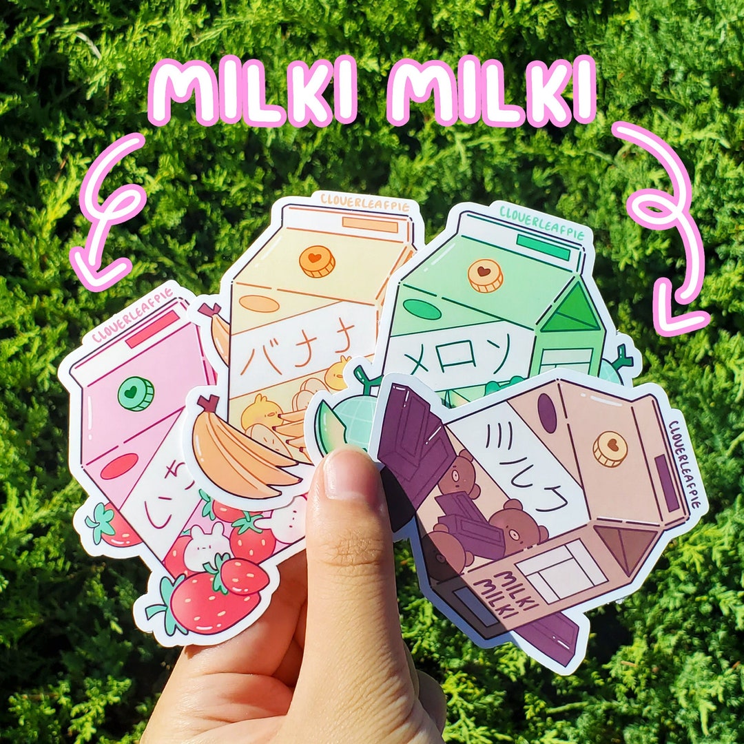Milki Milk Die-cut Stickers | Vinyl Stickers | Bujo Stickers - Etsy
