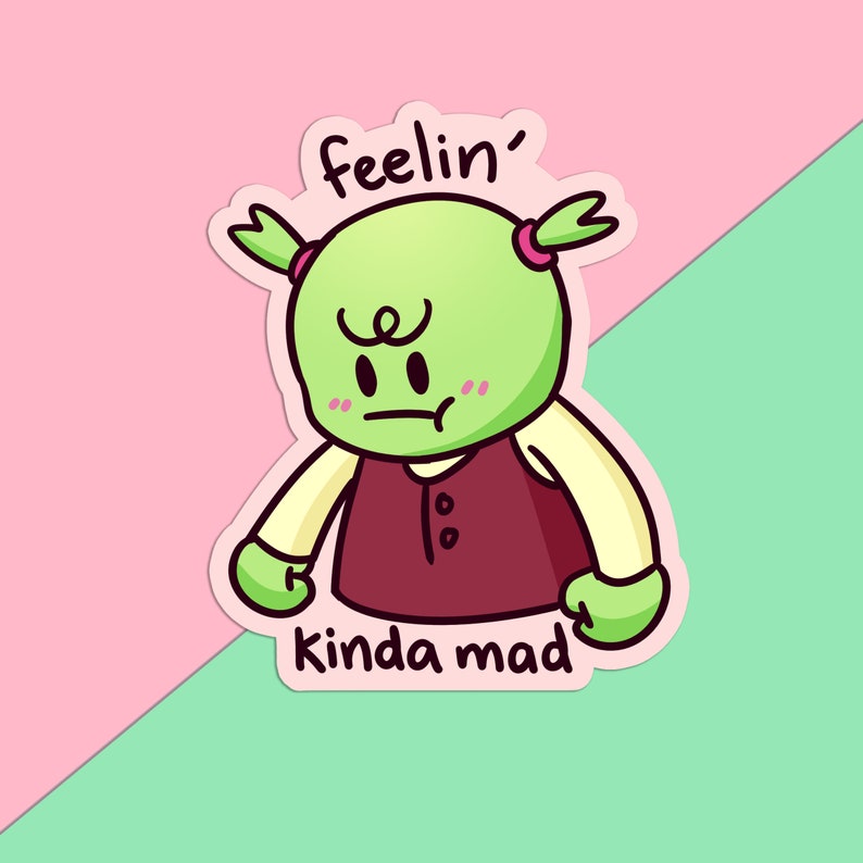 Feeling Kinda Mad Vinyl Sticker - Etsy