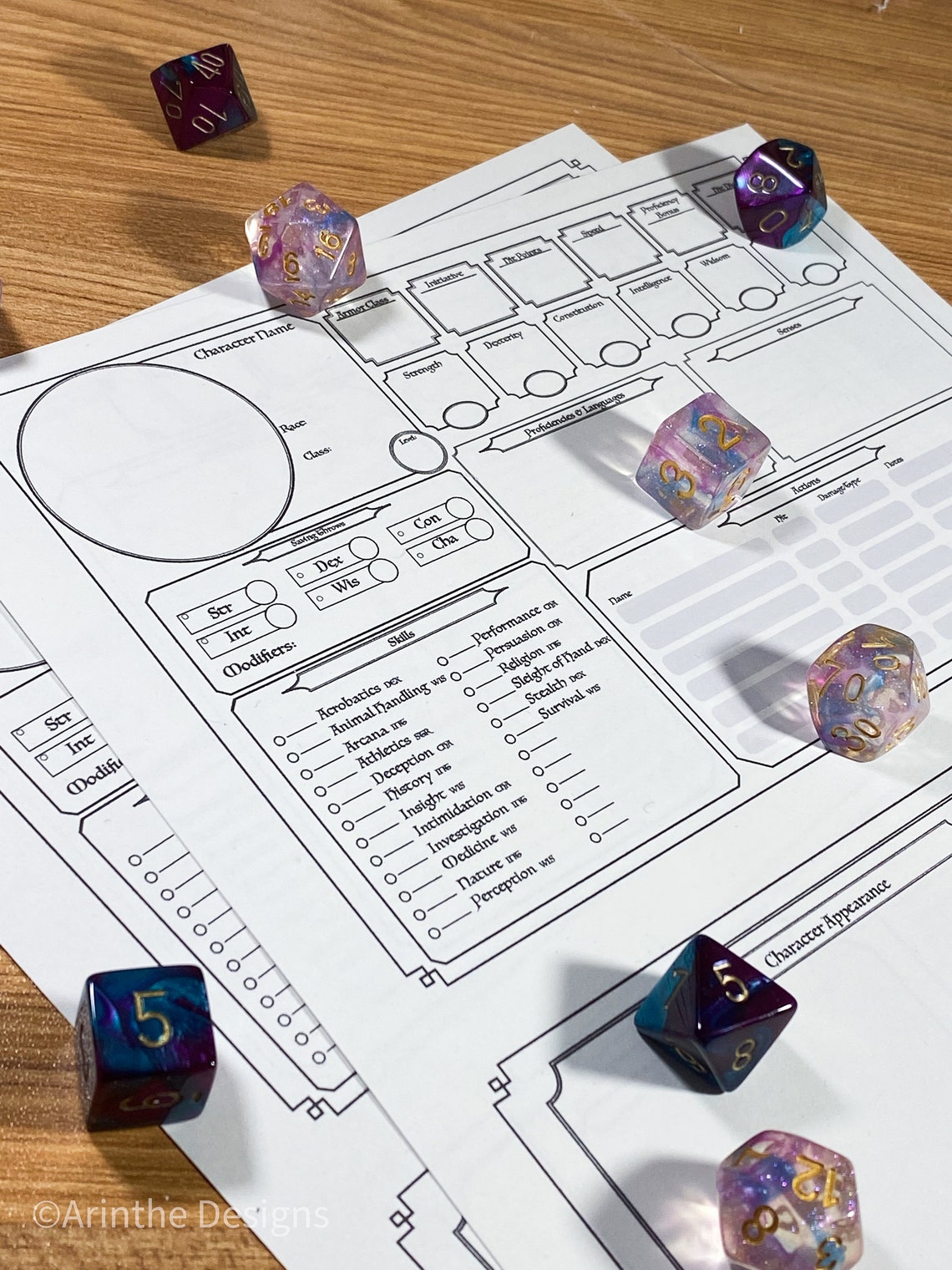 D&D 5E Character Sheet - Digital Download - Etsy