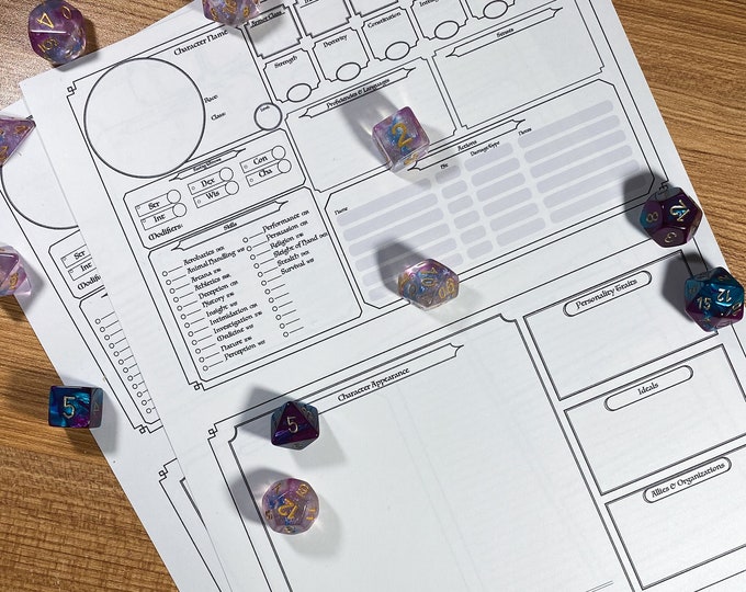 Western Character Sheet - Dnd 5e - Etsy Canada