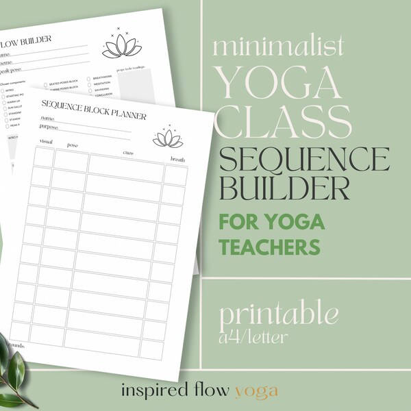 Yoga Class Plan - Etsy