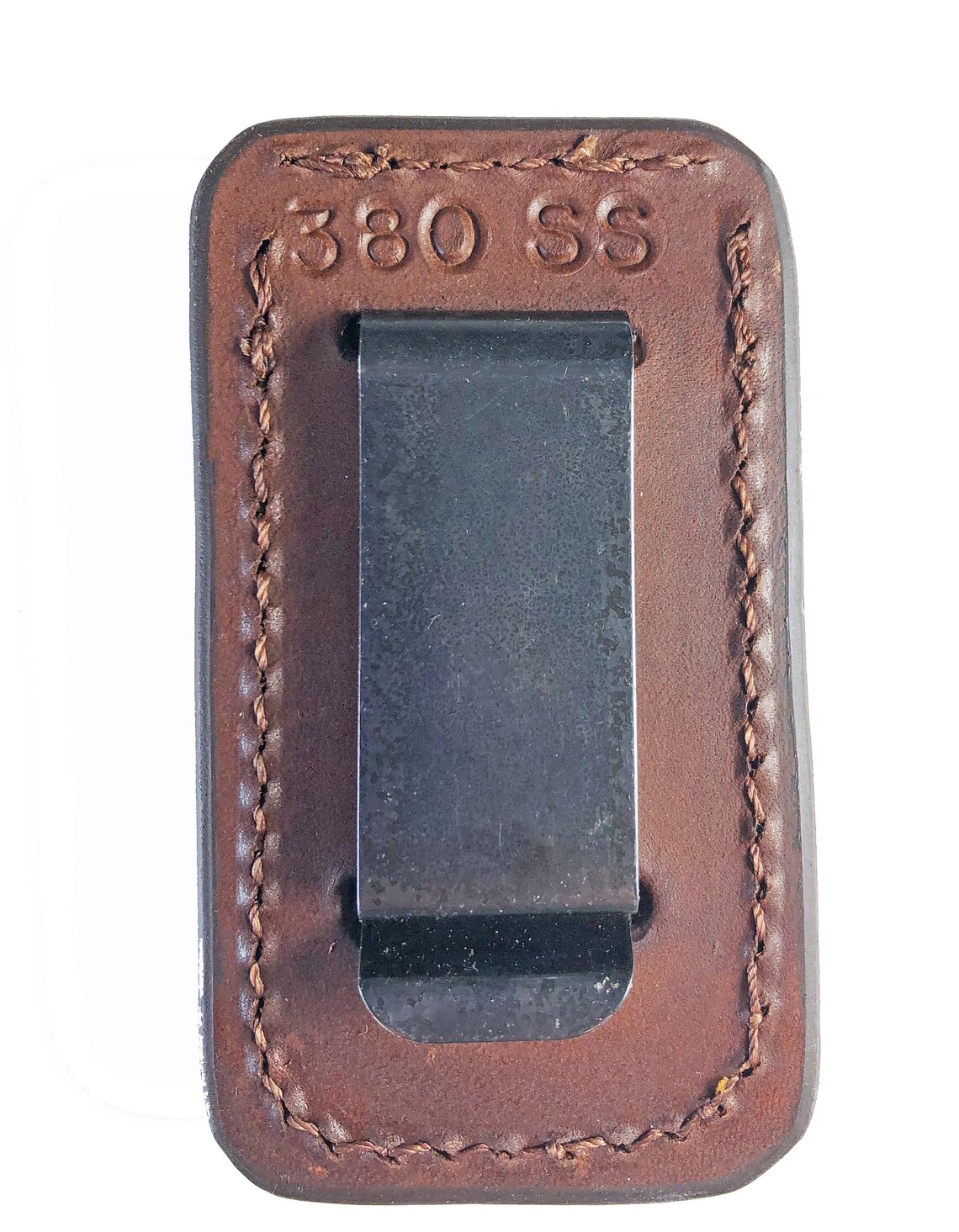 380 Single Stack Leather Magazine Pouch With Spring Steel Clip | Etsy