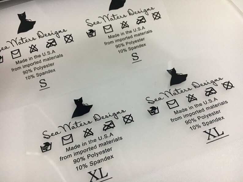 500 Heat Transfer Labels for Garments Custom Tagless Clothing - Etsy