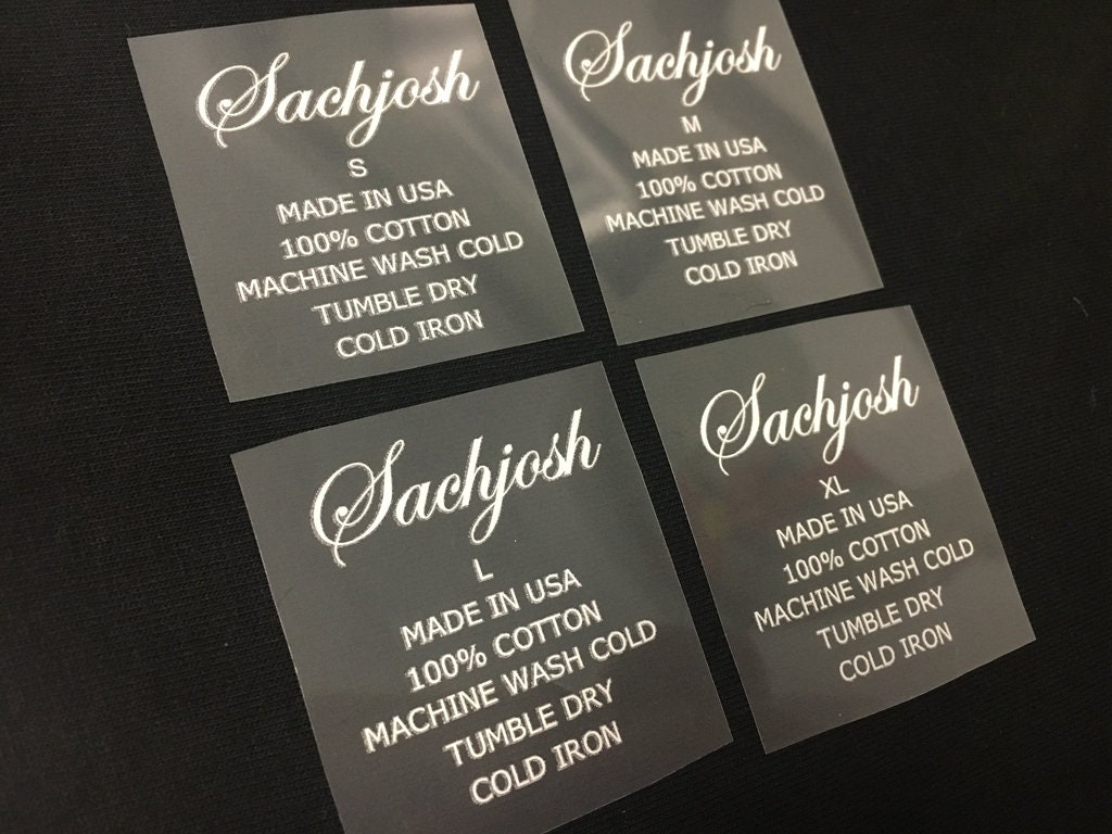 500 Heat Transfer Clothing Size Labels Tagless Heat Transfer - Etsy