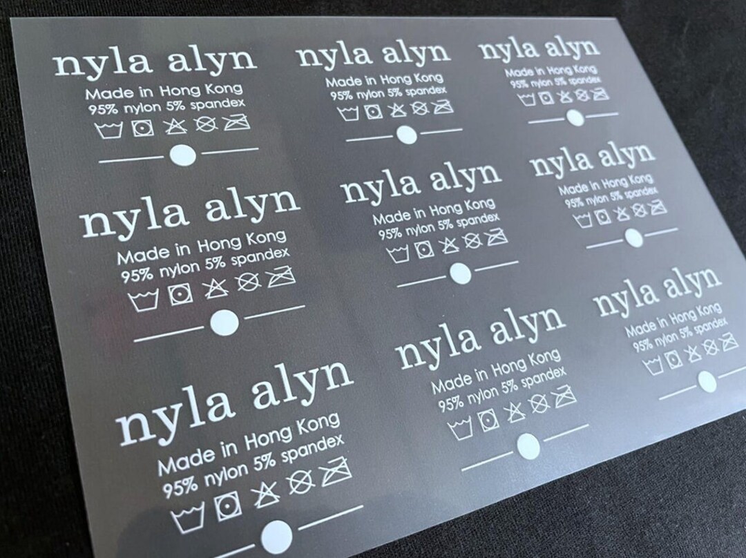 300 Iron on Transfer Clothing Labels, Neck Tag Transfer, Tagless Heat ...