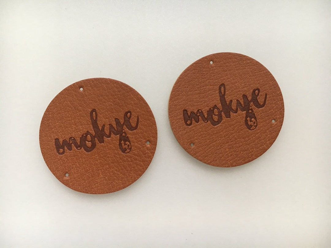 1000 Custom Leather Patch Company, Round Leather Labels, Letters ...