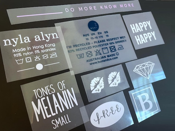 1000 Heat Transfer Tags Tagless Labels Shirt Tags - Etsy
