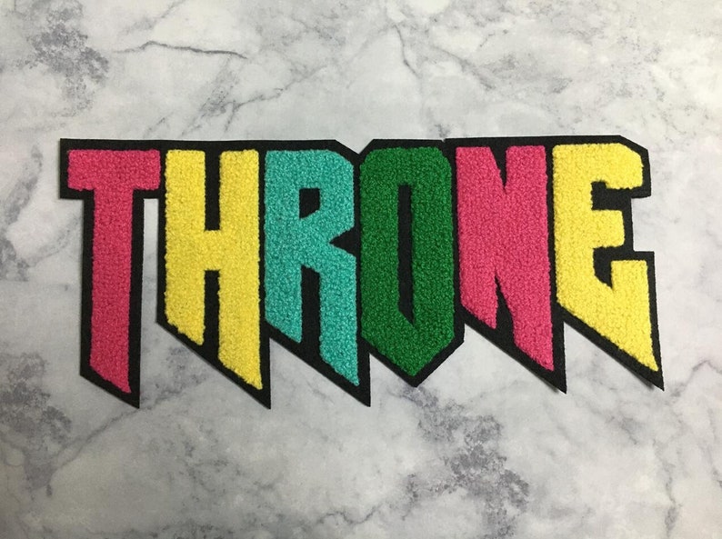 Chenille Chenille Back Names Custom Chenille Patches - Etsy