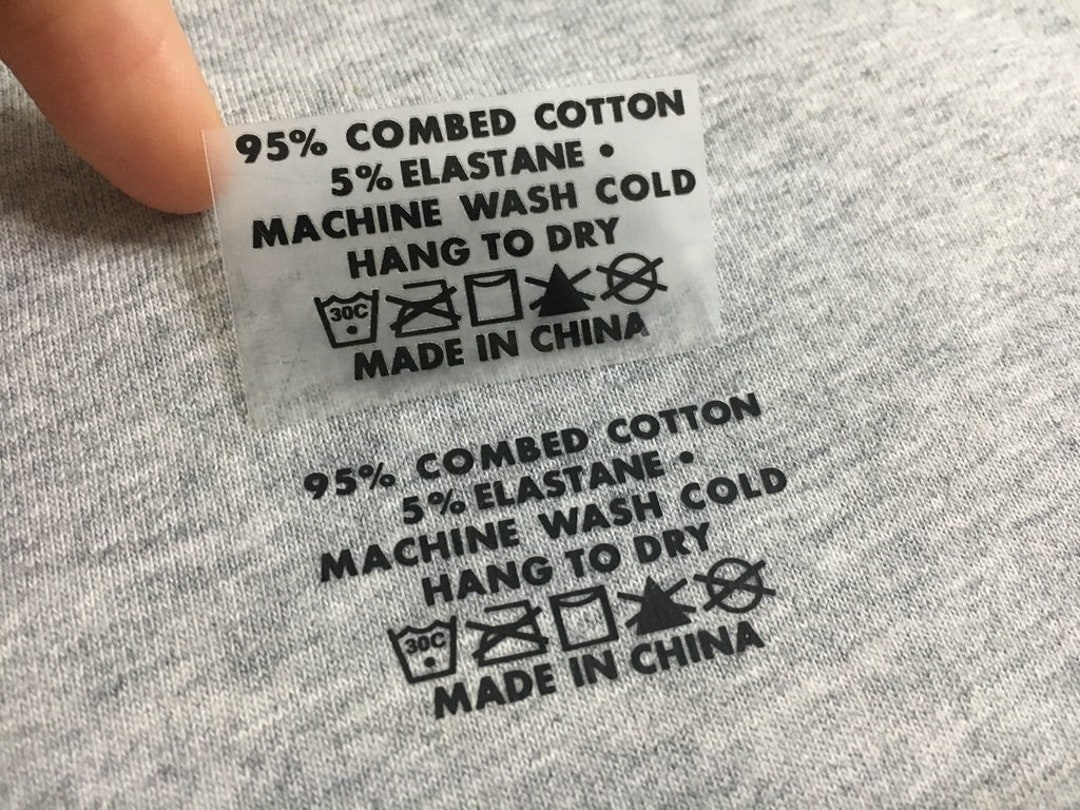 500 Heat Transfer Labels for Clothing, Tagless Clothing Labels, Heat ...