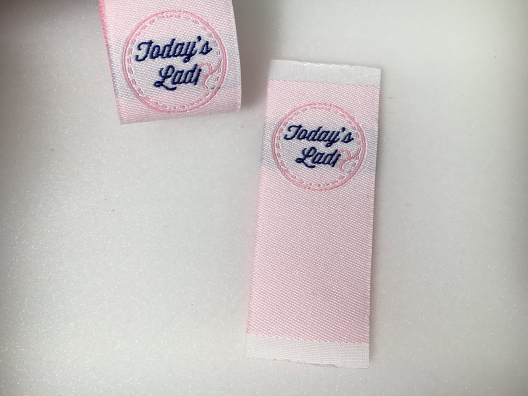 300 Personalized Fabric Labels, Logo Label, Clothing Label Custom ...
