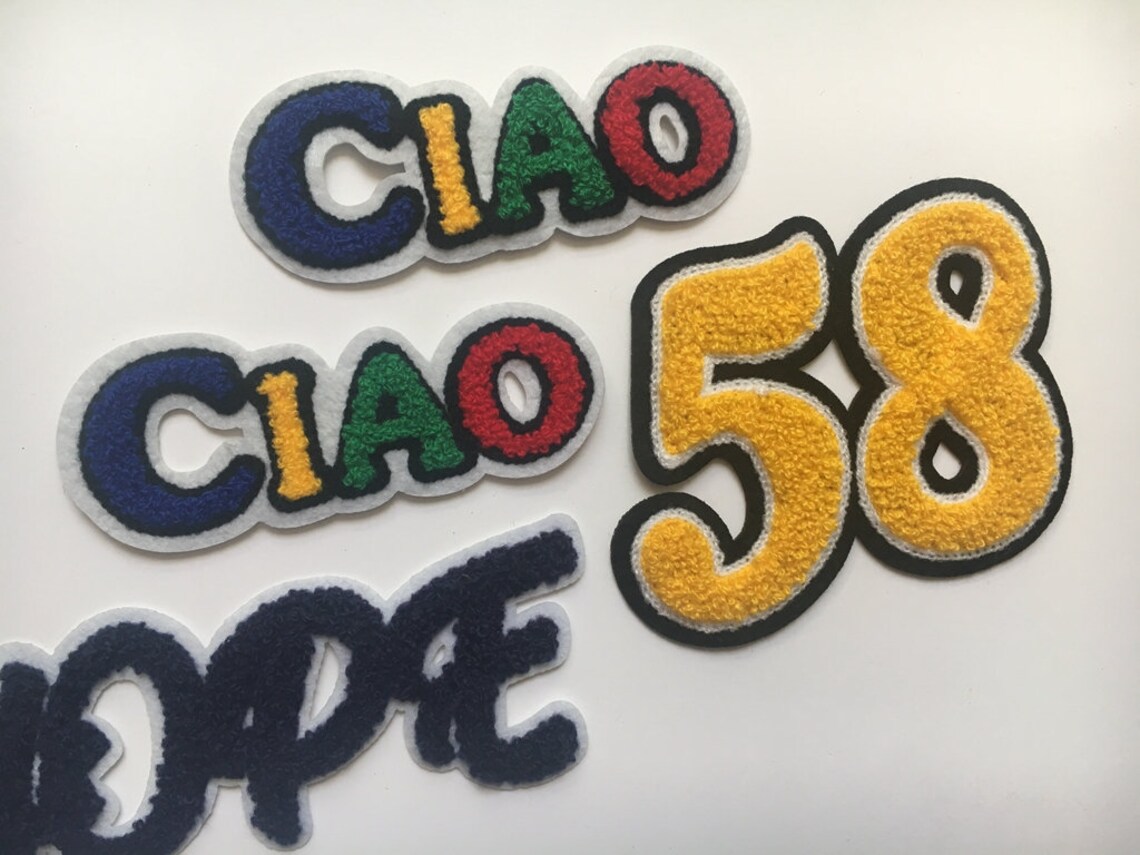 Custom chenille back names brand chenille jacket patches | Etsy