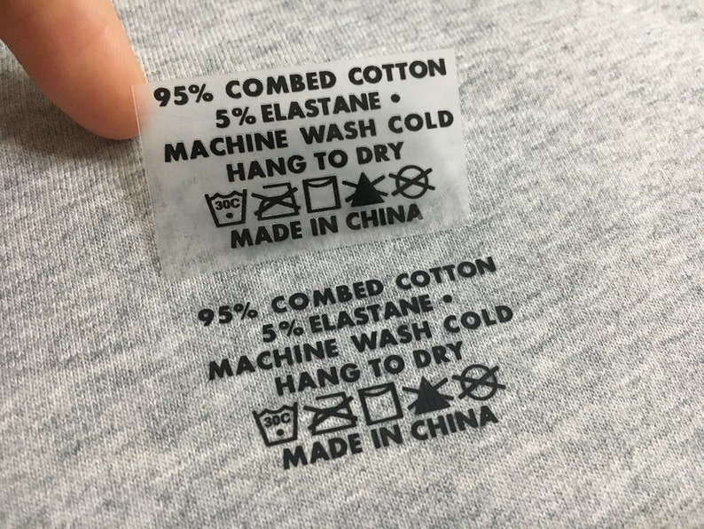 300 Heat Press Tagless Labels Tagless Labels Neck Tag | Etsy