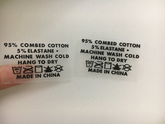 500 Heat Transfer Labels for Garments Custom Tagless Clothing - Etsy