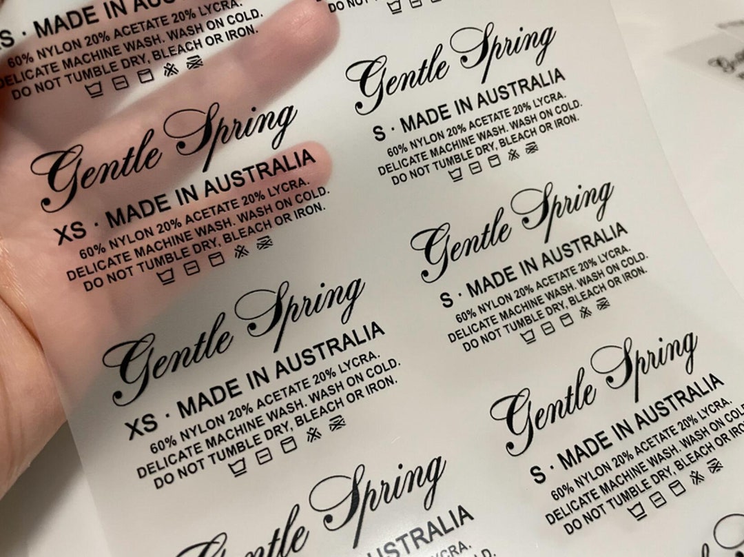 300 Custom Neck Tags, Heat Transfer Tagless Labels, Iron on Labels - Etsy