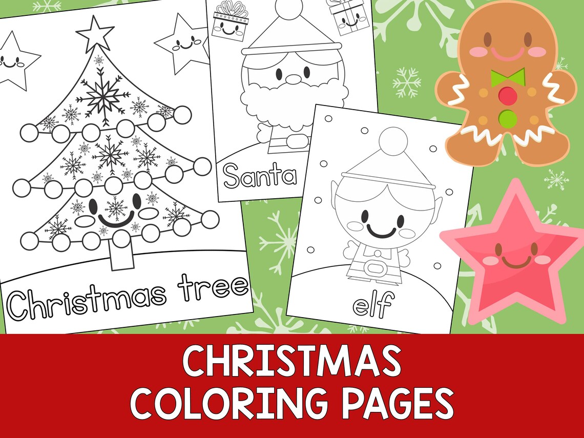 Christmas Coloring Book Pages the Crayon Crowd Printable | Etsy