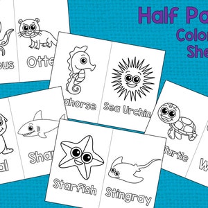 Ocean Animals Coloring Book Pages The Crayon Crowd | Etsy