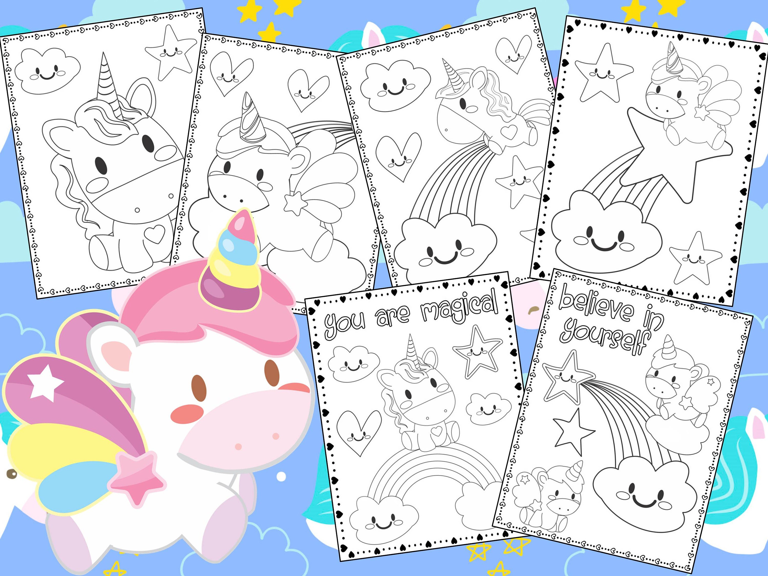 Unicorn Coloring Pages Already Colored