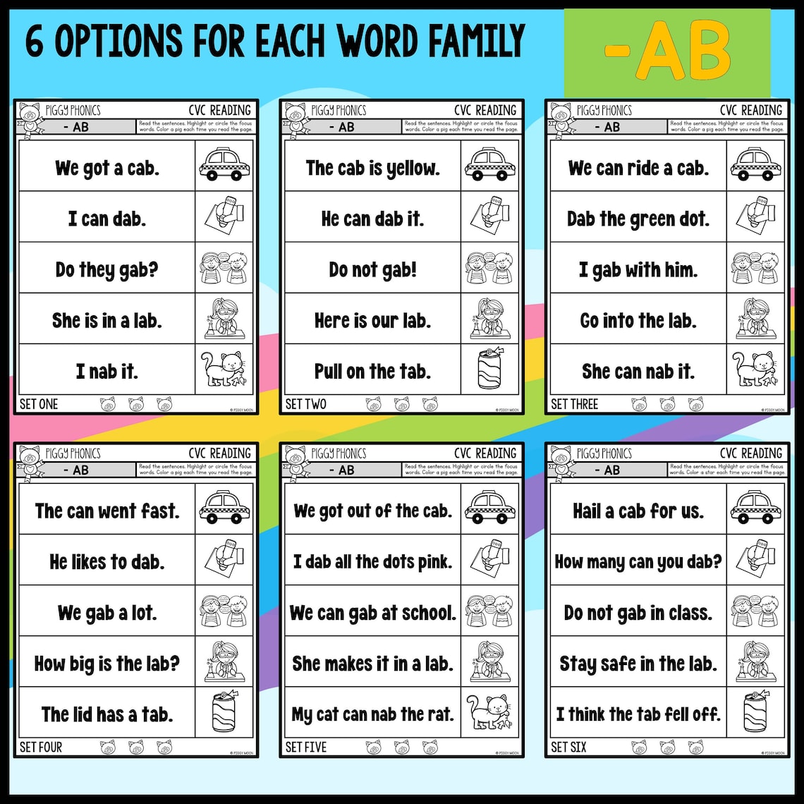 Cvc Fluency Fluency Sentences Reading Short A 60 Pages Etsy
