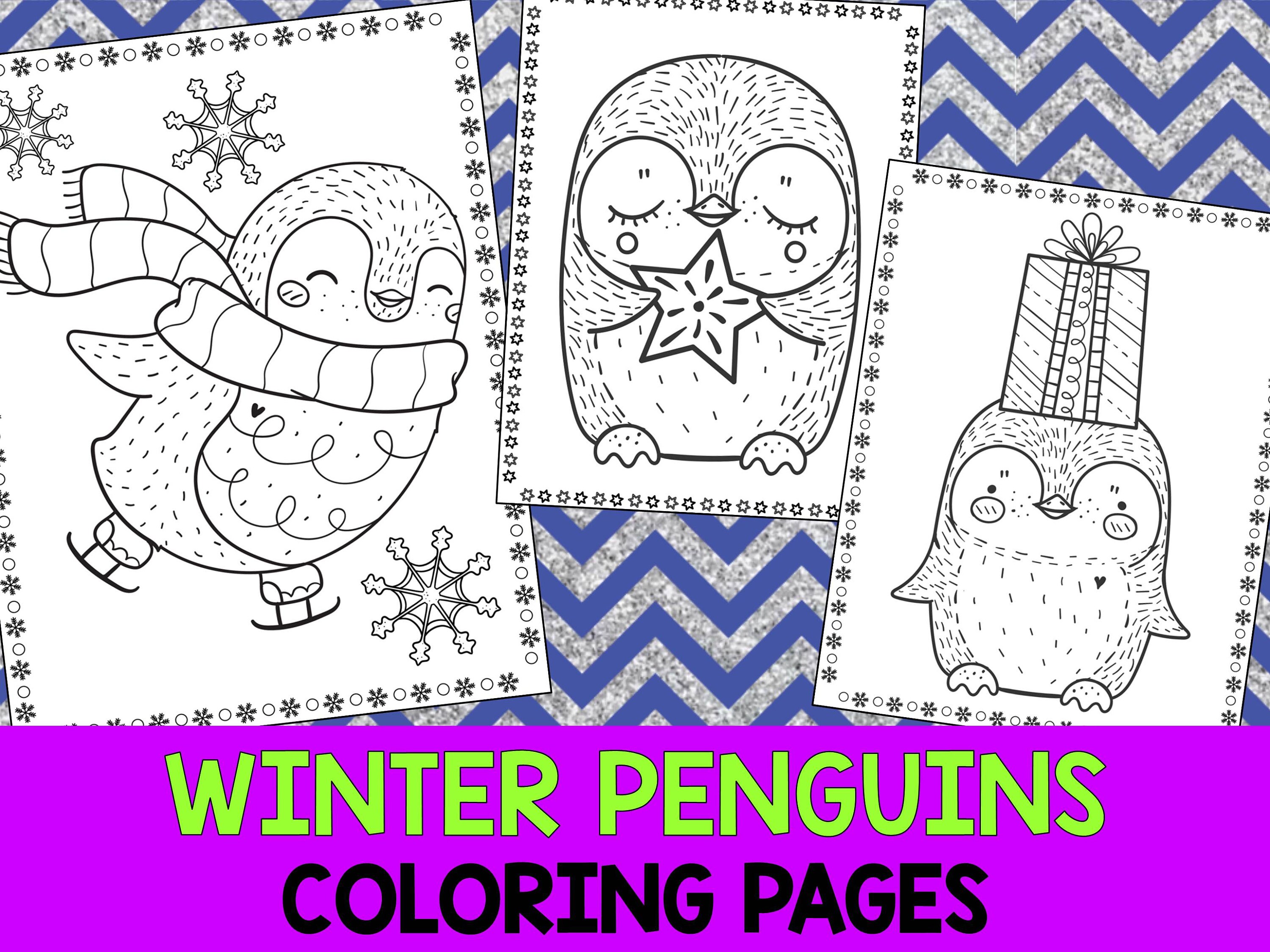 Coloring Book Pages Of Penguins