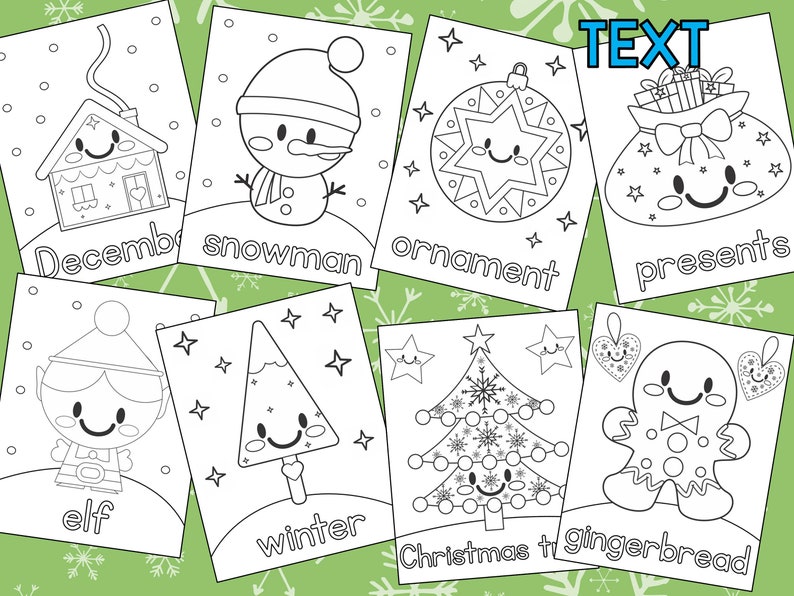 Christmas Coloring Book Pages the Crayon Crowd Printable | Etsy