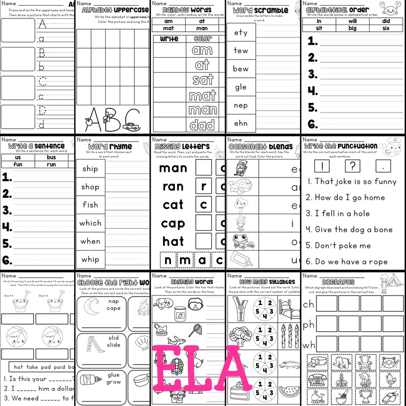 First Grade Summer Review Packet Over 100 Printable Math And Etsy first-grade-summer-review-packet-over-100-printable-math-and-etsy