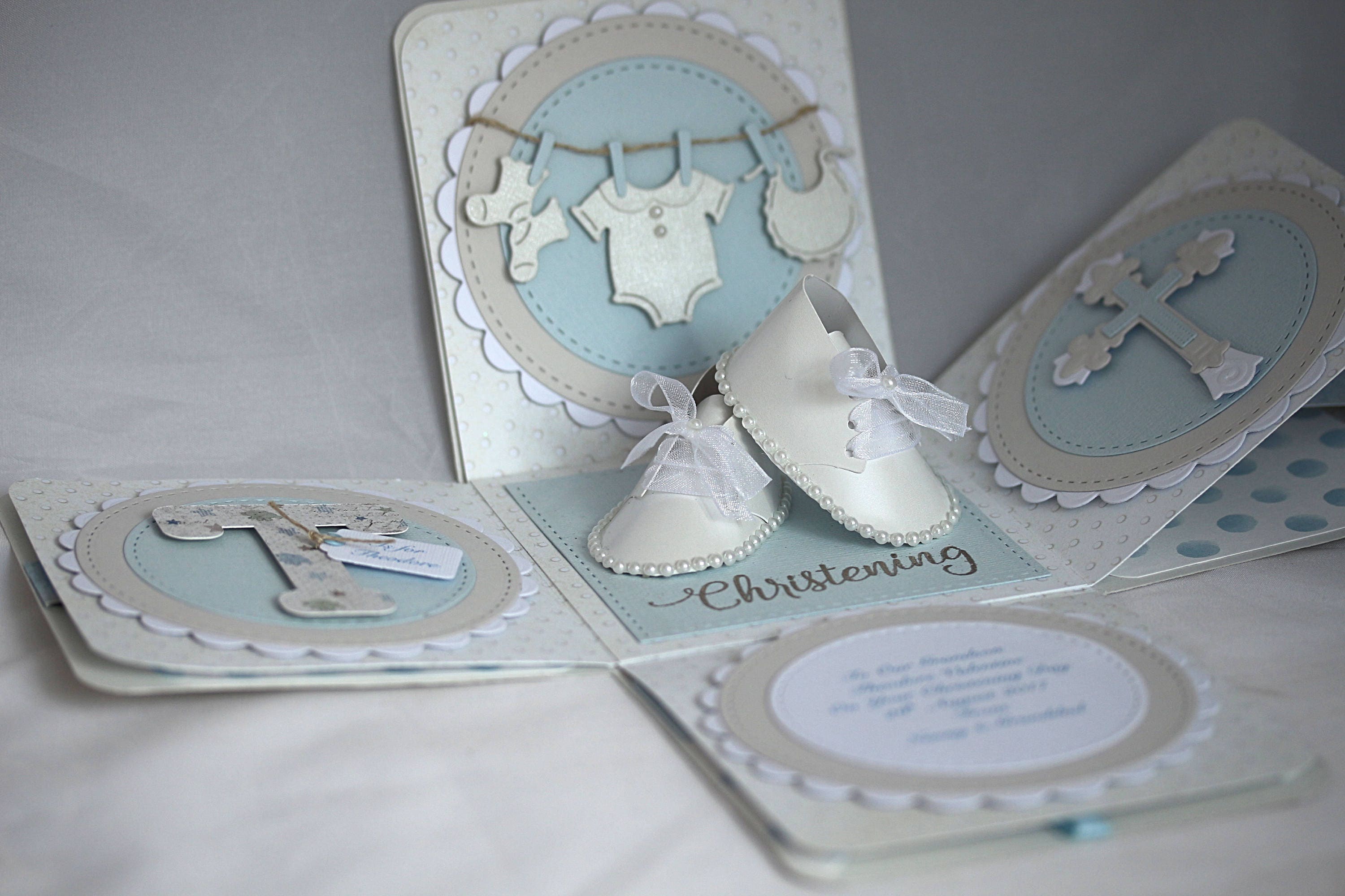 Baby Boy Exploding Christening Box Keepsake - Etsy Canada