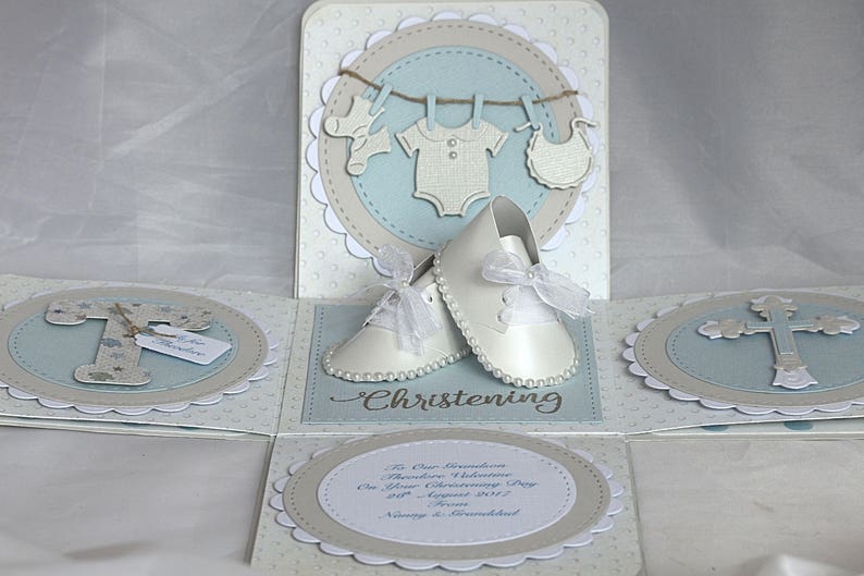 Baby Boy Exploding Christening Box Keepsake - Etsy Canada