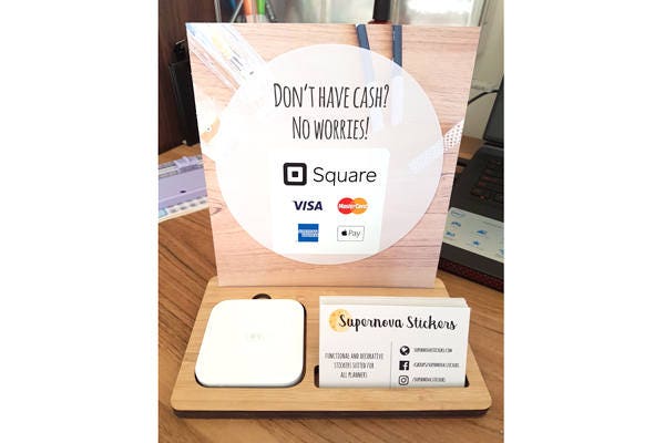 Square Card Reader Sticker