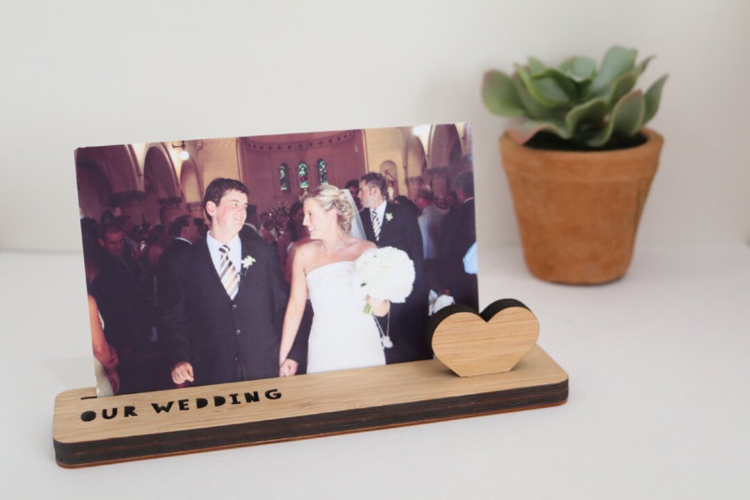 Photo Stand - Our Wedding. Photo Holder. - Etsy