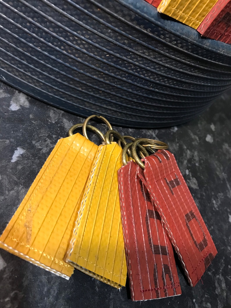 Fire Hose Keyring, Firefighters Keyring, Keyring, Recycled Keyring ...