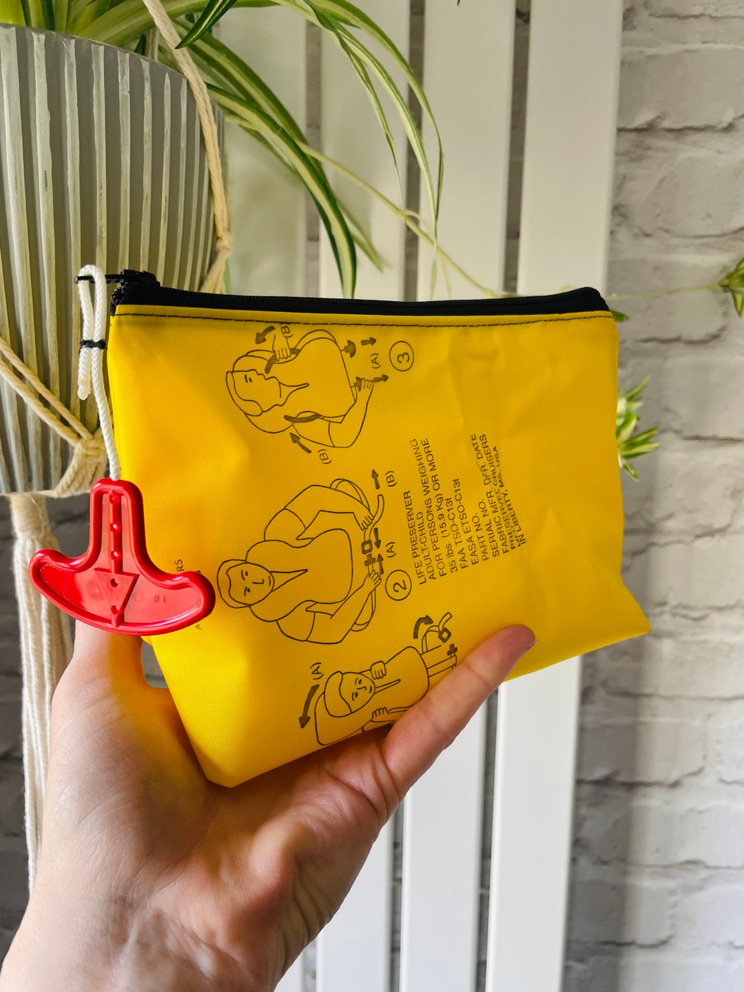 Aircraft Life Vest Small Cosmetic Bag, Life Vest Make up Bag, Life ...