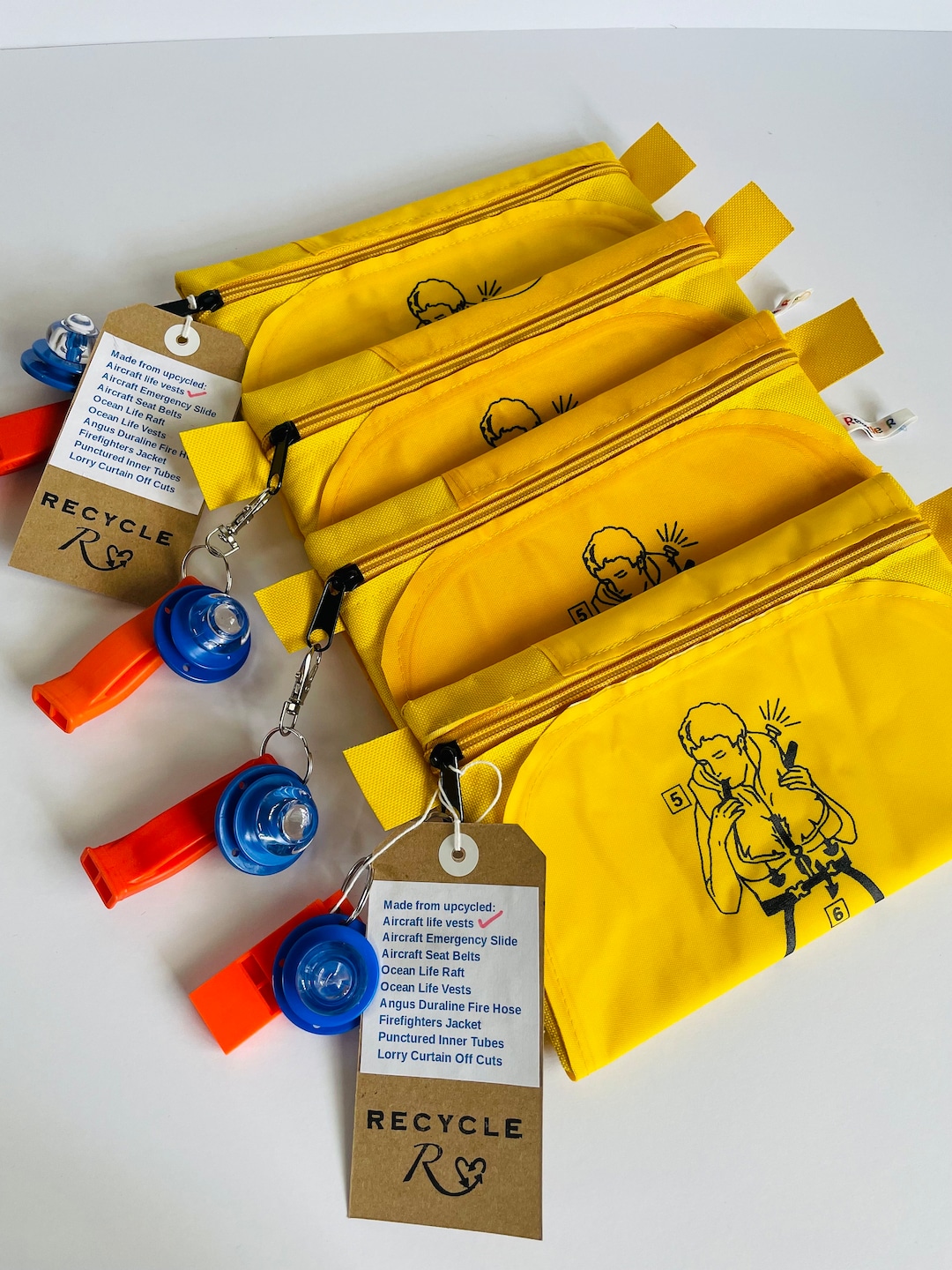 Life Vest Zipped Pouch, Life Vest Pencil Case, Recycled Pouch, Life ...