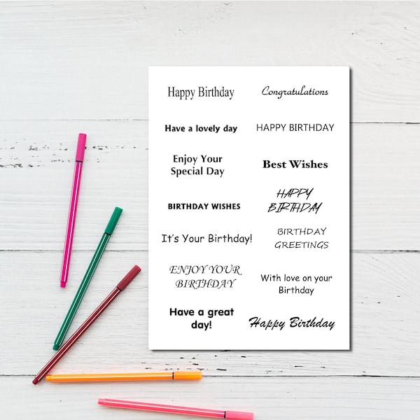Birthday Sentiments - Etsy