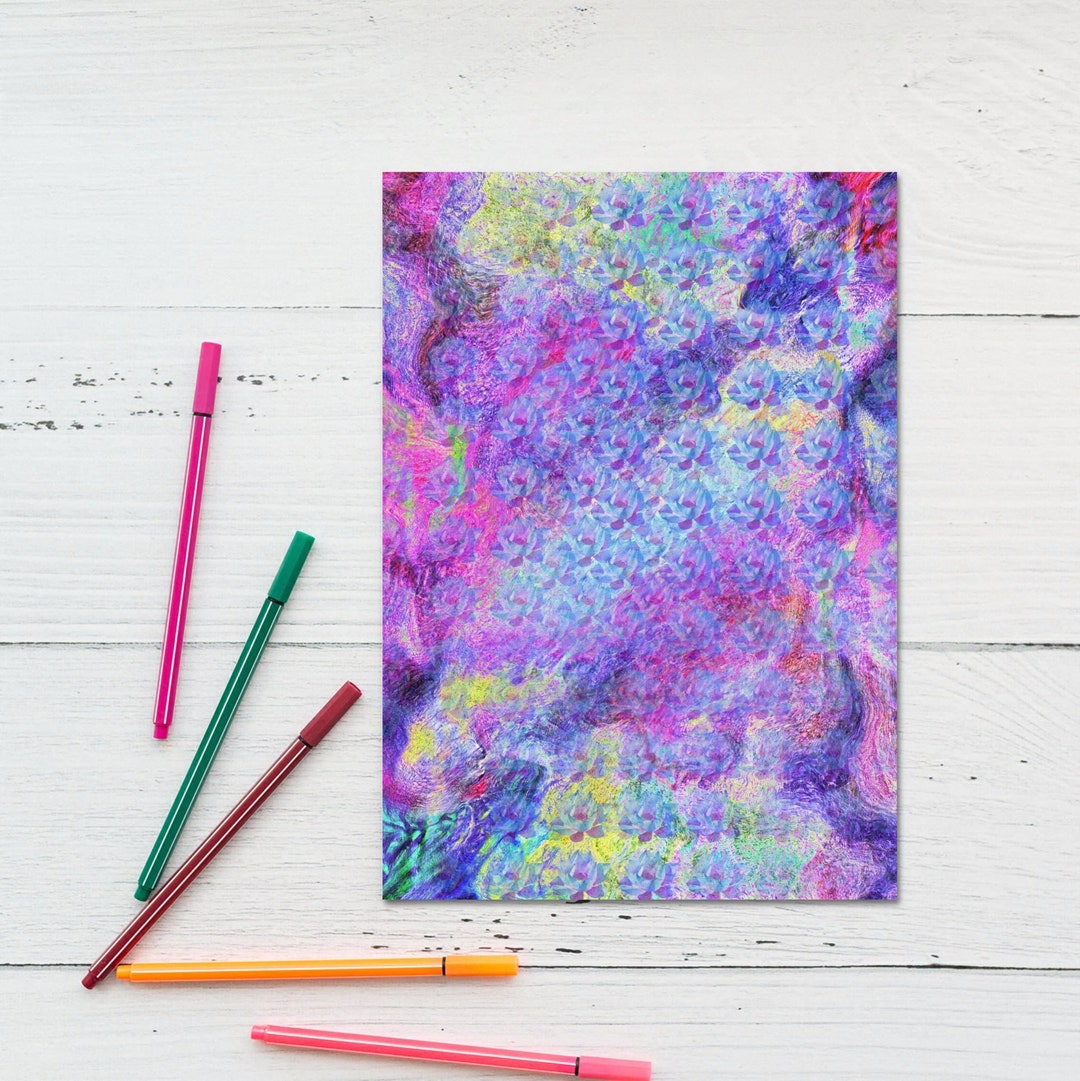 Multicoloured Digital Background Paper, Instant Download Craft Paper ...