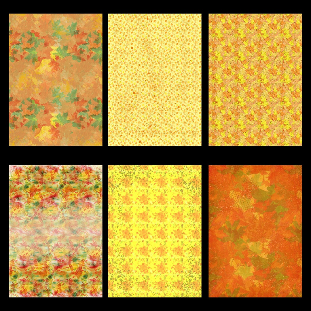 Autumn Digital A4 Paper Pack, Instant Download Backgrounds, Digital ...