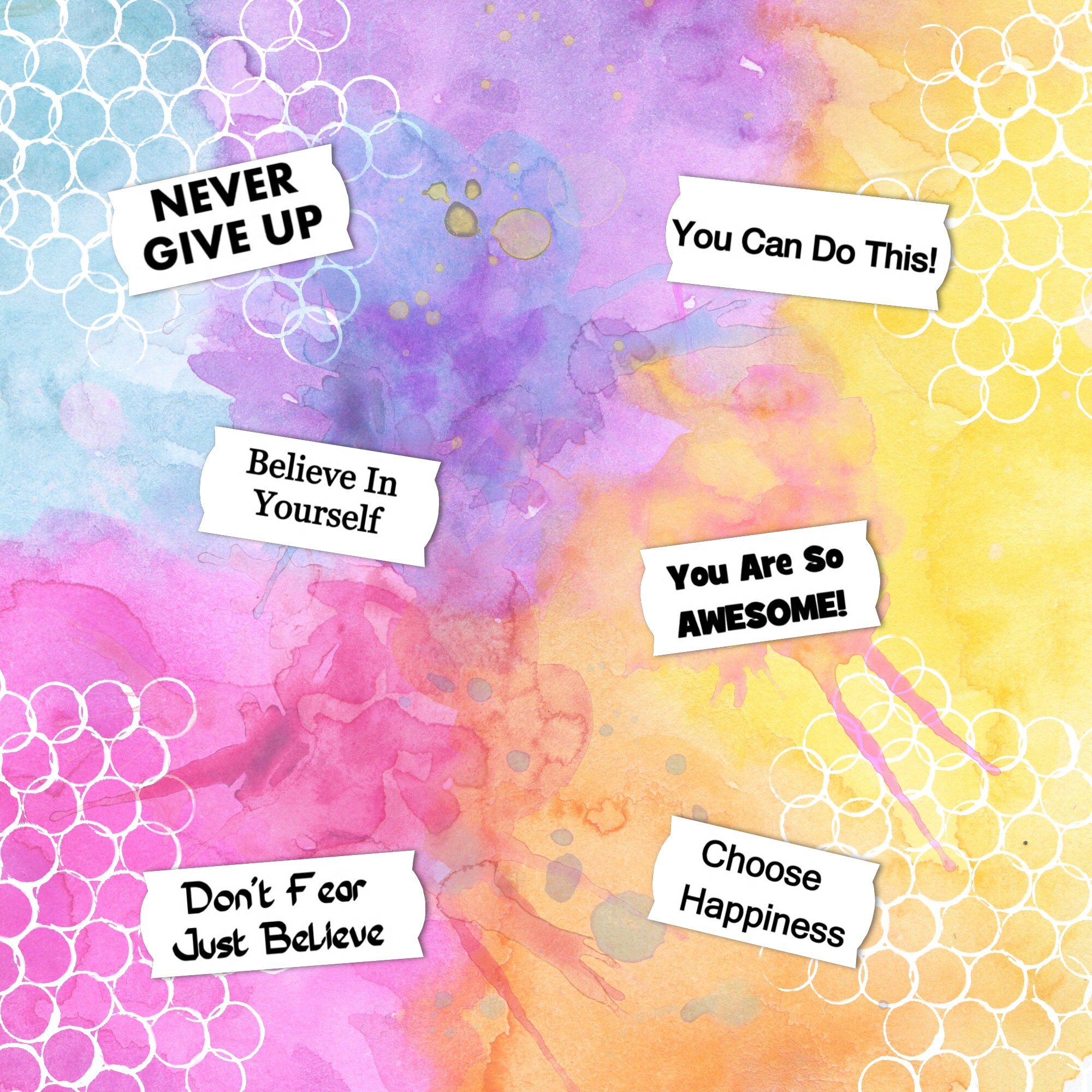 Encouraging Sentiments Digital Sheet, Printable Card Sentiments, Card ...