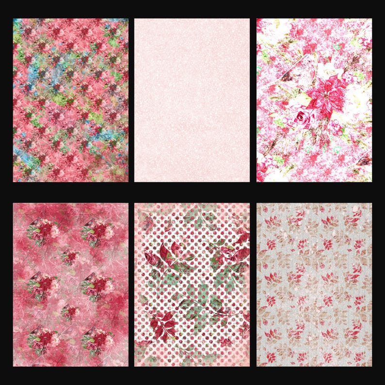 Christmas Printable A4 Paper Pack, Digital Christmas Craft Papers ...