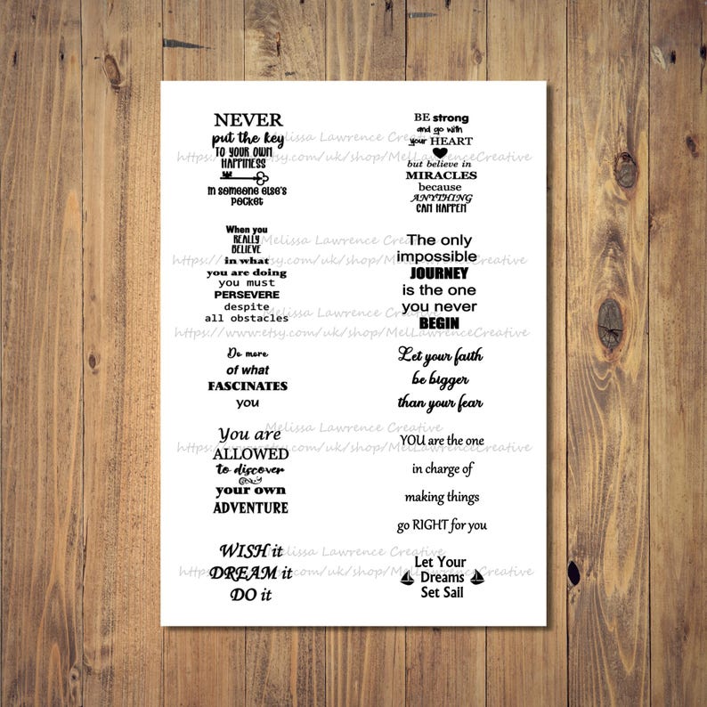 Encouraging Card Inserts Digital Sheet, Printable Card Insert Verses ...
