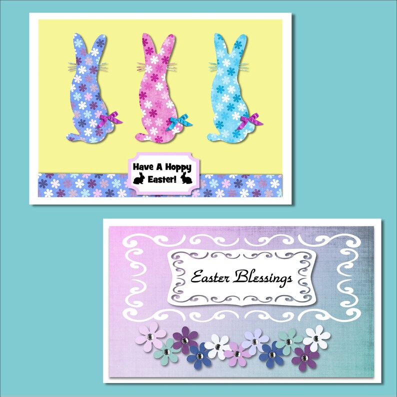 Easter Sentiments JPG Digital Sheet, Printable Greetings Card ...