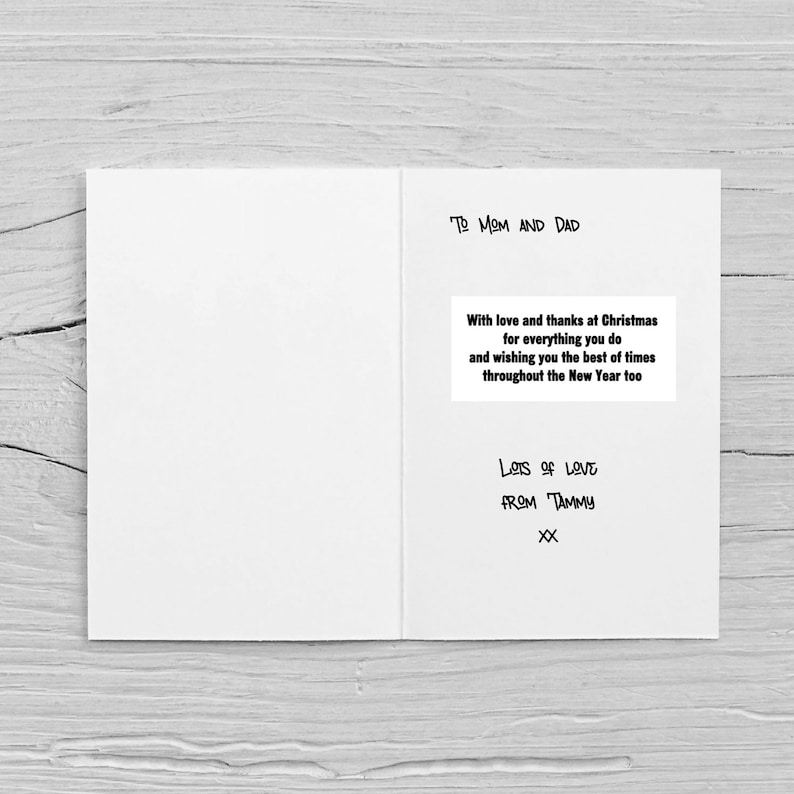 Christmas Card Inserts Digital Sheet, Printable Christmas Card Verses ...