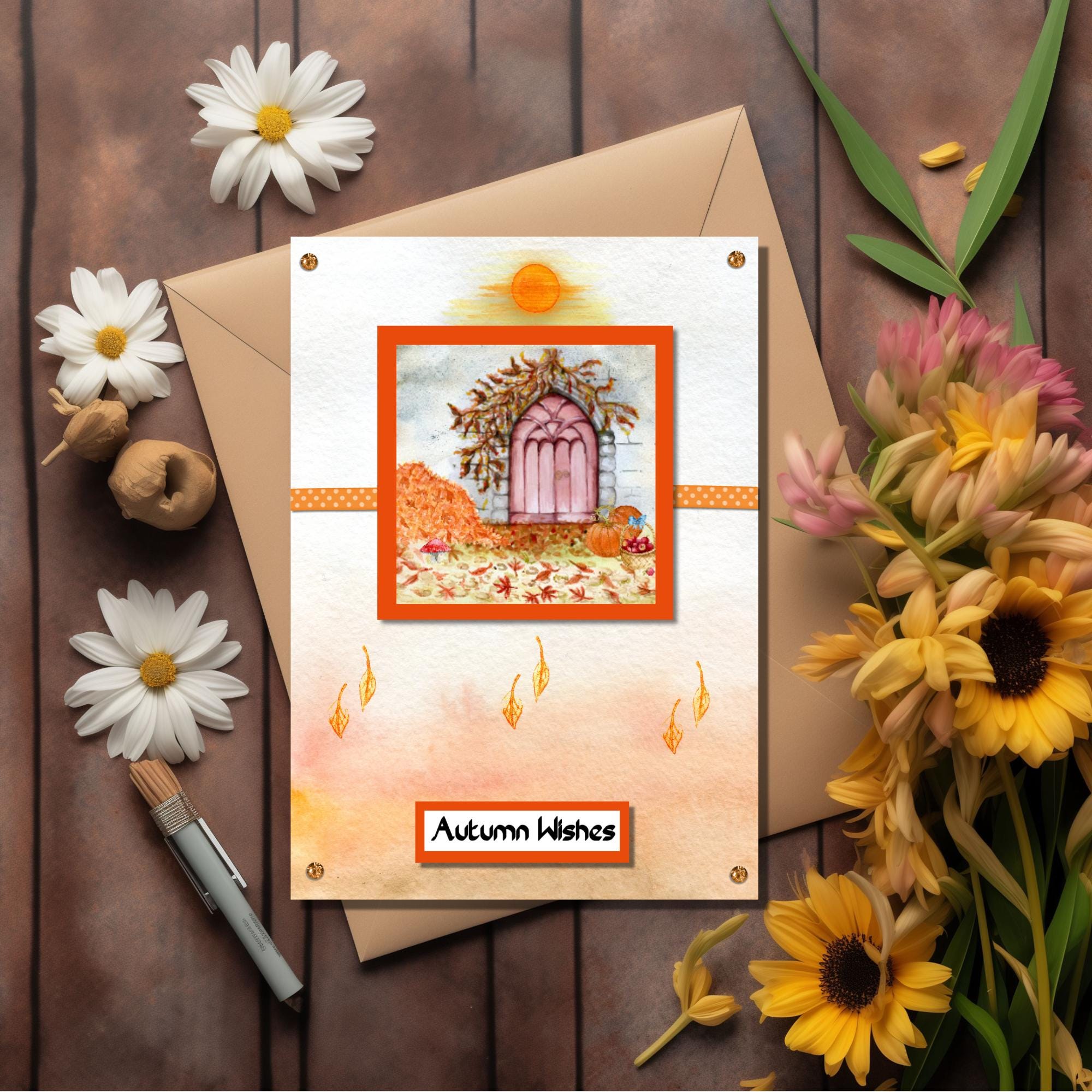 Autumn Sentiments Digital Sheet, Autumn Cardmaking, Printable Fall ...