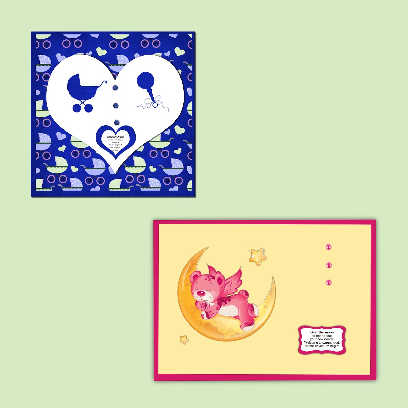 Printable Baby Card Inserts, Digital New Baby Greetings, Sayings for ...