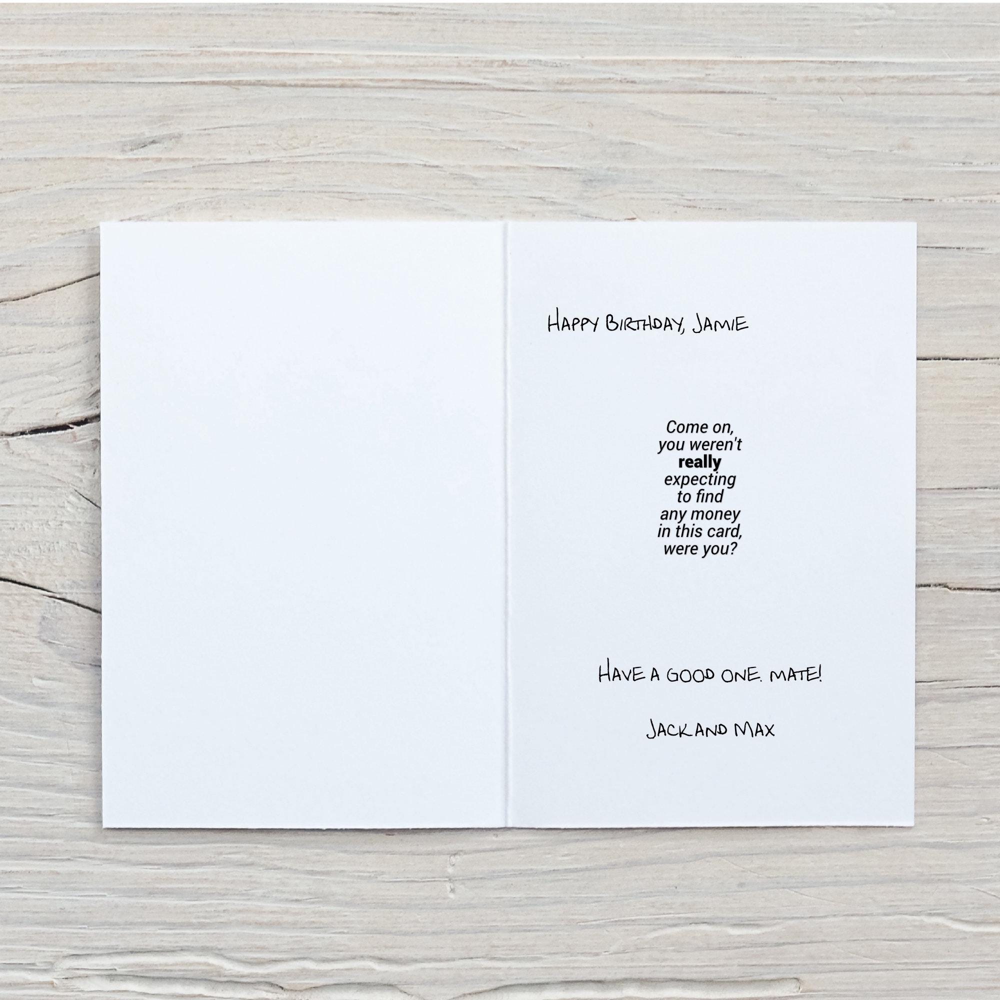 Funny Birthday Card Verses JPG, Snarky Birthday Sayings, Inside Card ...