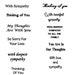 Sympathy Sentiments Digital Sheet, Sympathy Words and Phrases, Thinking ...