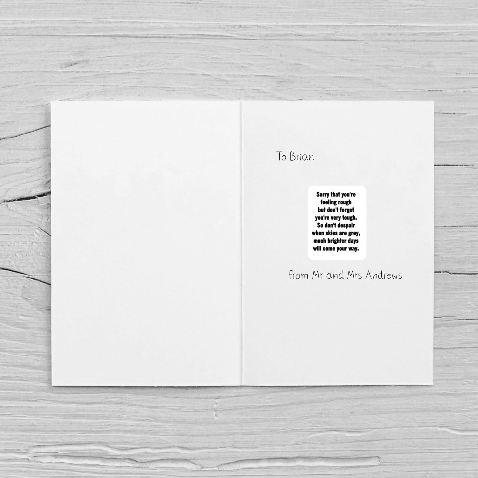 Get Well Card Inserts Digital Sheet, Printable Card Verses, Inside Card ...