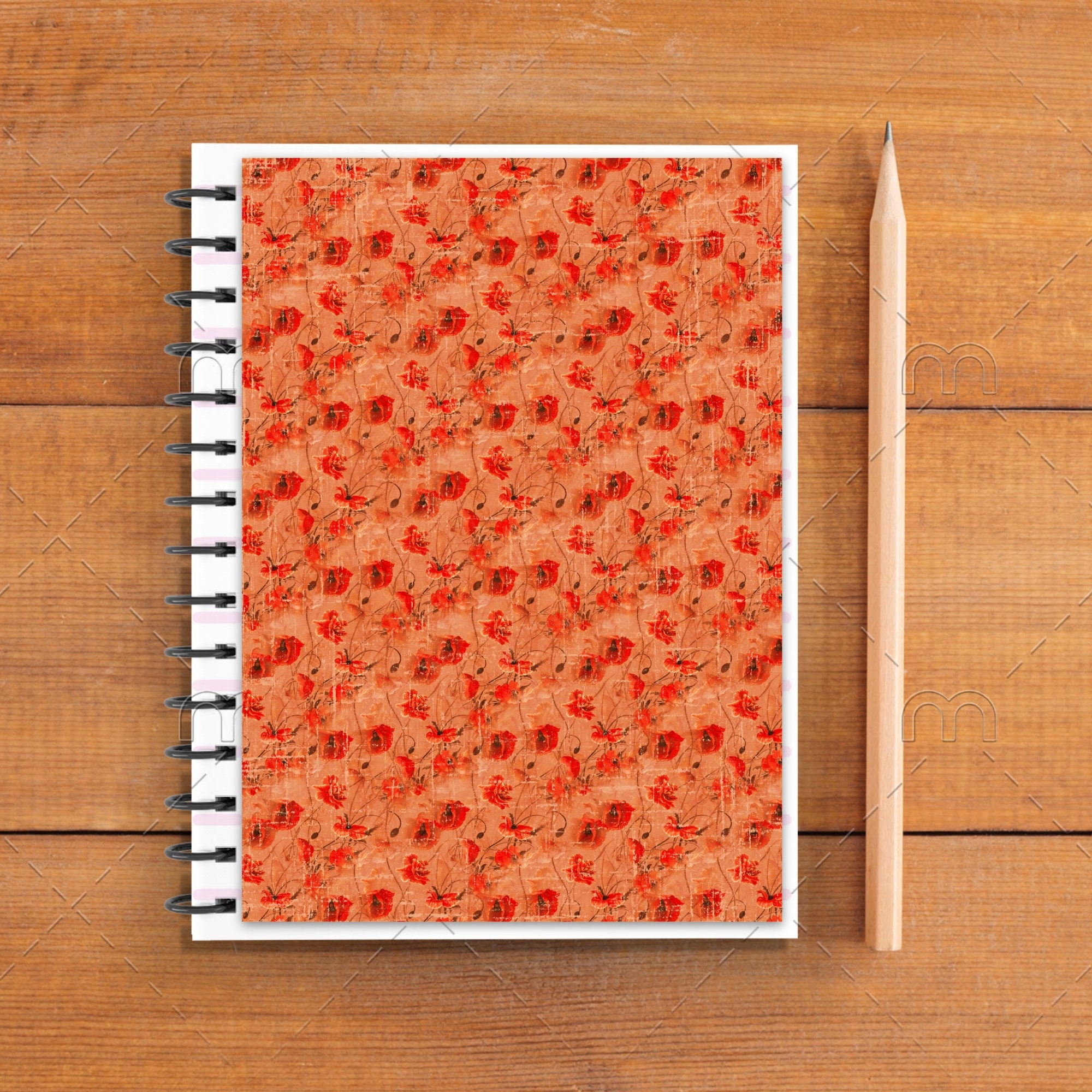 Poppy Digital Paper, Printable A4 Scrapbook Paper, Remembrance Day ...