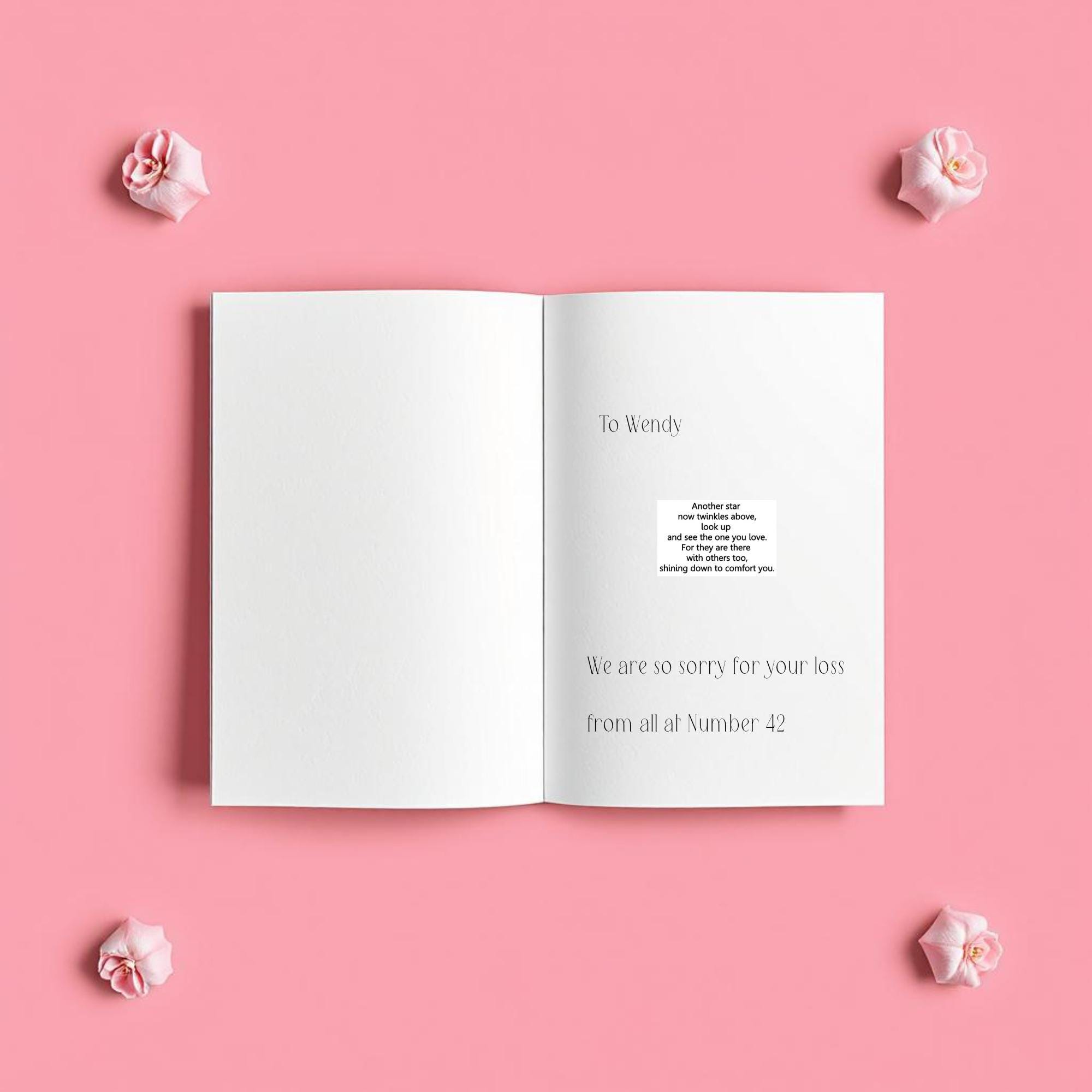 Sympathy Card Inserts Digital Sheet, Sympathy Card Inside Sentiments ...