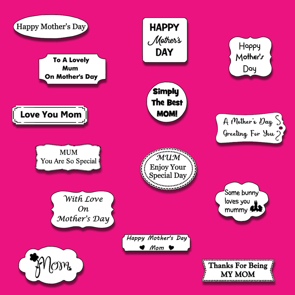 Mother Sentiments Digital Sheet, Printable Mothers Day Sentiments ...
