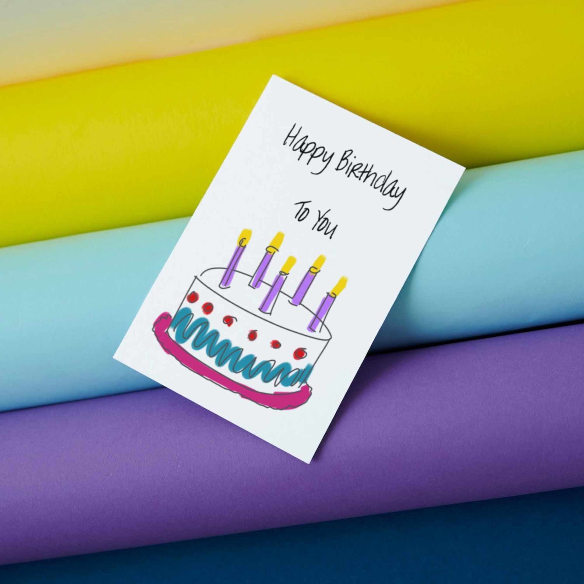 Happy Birthday Digital Card, Printable Birthday Card, Downloadable ...
